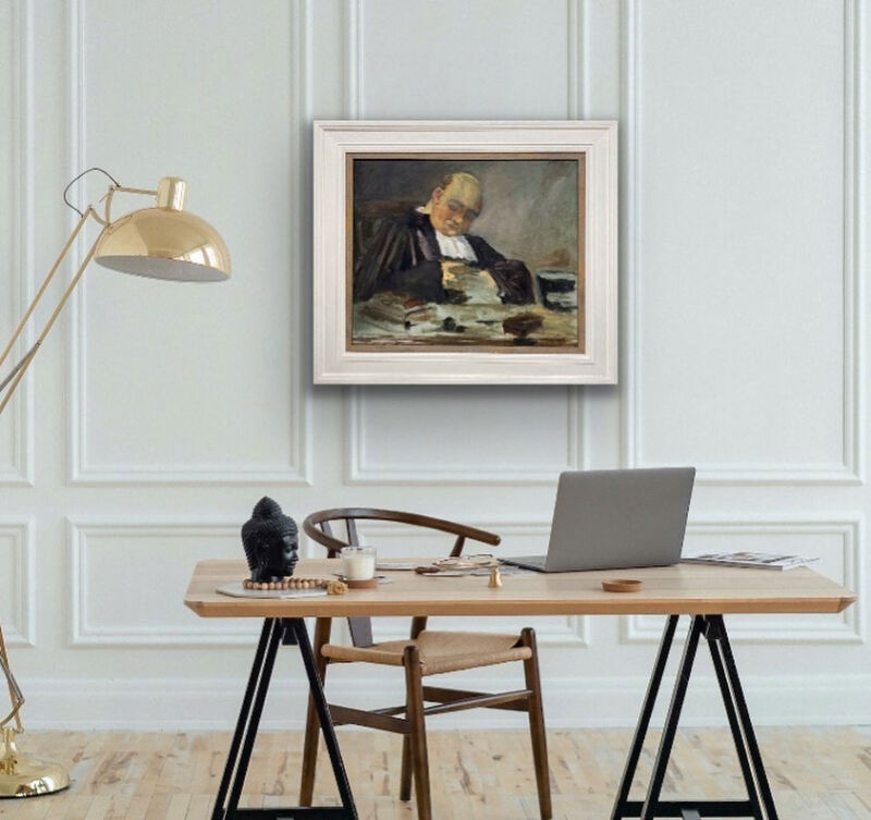 Court Judge Portrait – Original Figurative Painting