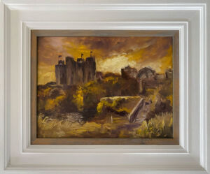 Golden Light Falling on Trim Castle Ireland - Original Oil Painting